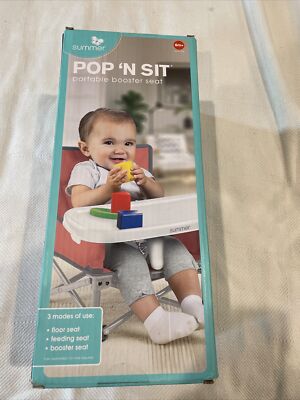 Summer Pop n Sit Portable Booster Chair, Pink Booster Seat for Indoor ...