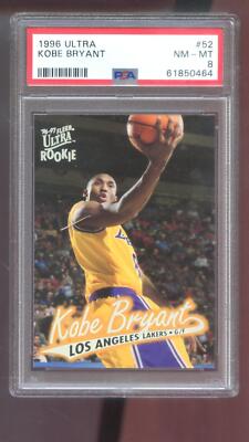 1996-97 Fleer Ultra #52 Kobe Bryant ROOKIE RC PSA 8 Graded Card NBA 96 ...