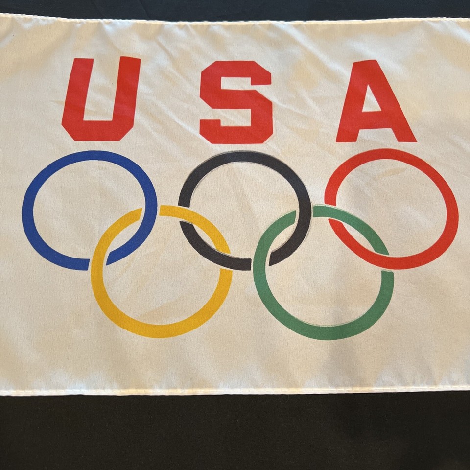 USA OLYMPIC GAMES ATLANTA 1996 FLAG - 4 Total EMERSON AUTHENTIC VINTAGE ...