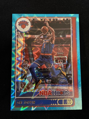 2021-22 Panini NBA Hoops Teal Explosion Obi Toppin #177 New York Knicks ...