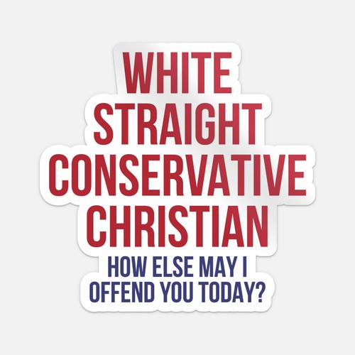 White Straight Conservative Christian Car Bumper Vinyl Sticker Decal | eBay