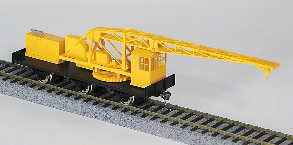 HO Gauge CS JNR So-50 Breakdown Crane Car Kit H0 Track Maintenance MOW ...