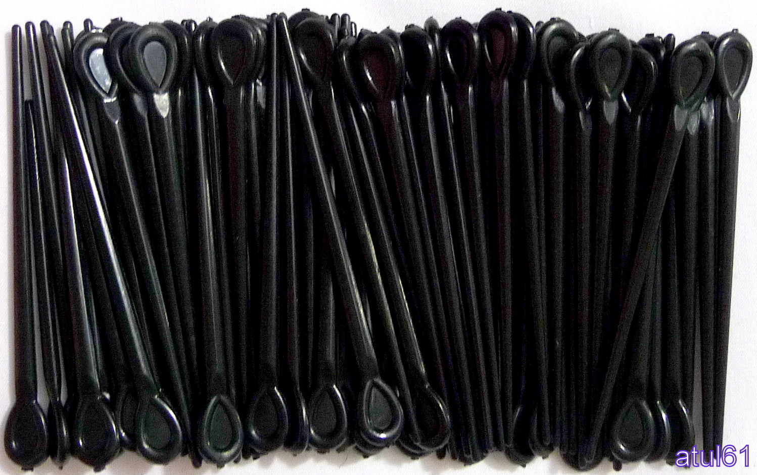 80 Thin Plastic Black Colour Hair Roller Pins For Rollers Styling ...