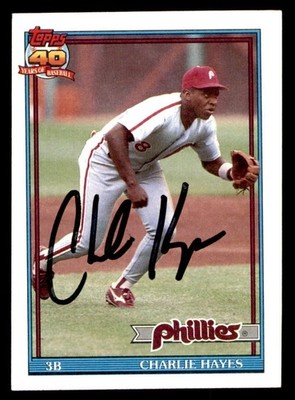 1991 Topps Baseball #312 Charlie Hayes Signed Autograph (no COA) | eBay