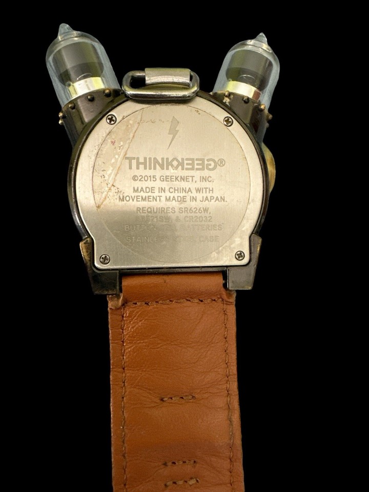 Thinkgeek TESLA WATCH Steampunk Leather band with key | eBay