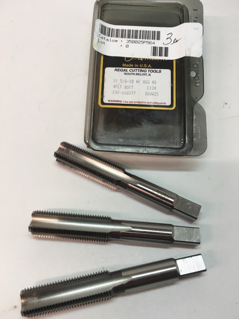 REGAL PREMIUM FLUTE TAPS 5/8-18 NF HSG H5 ( LOT OF 3 ) | eBay
