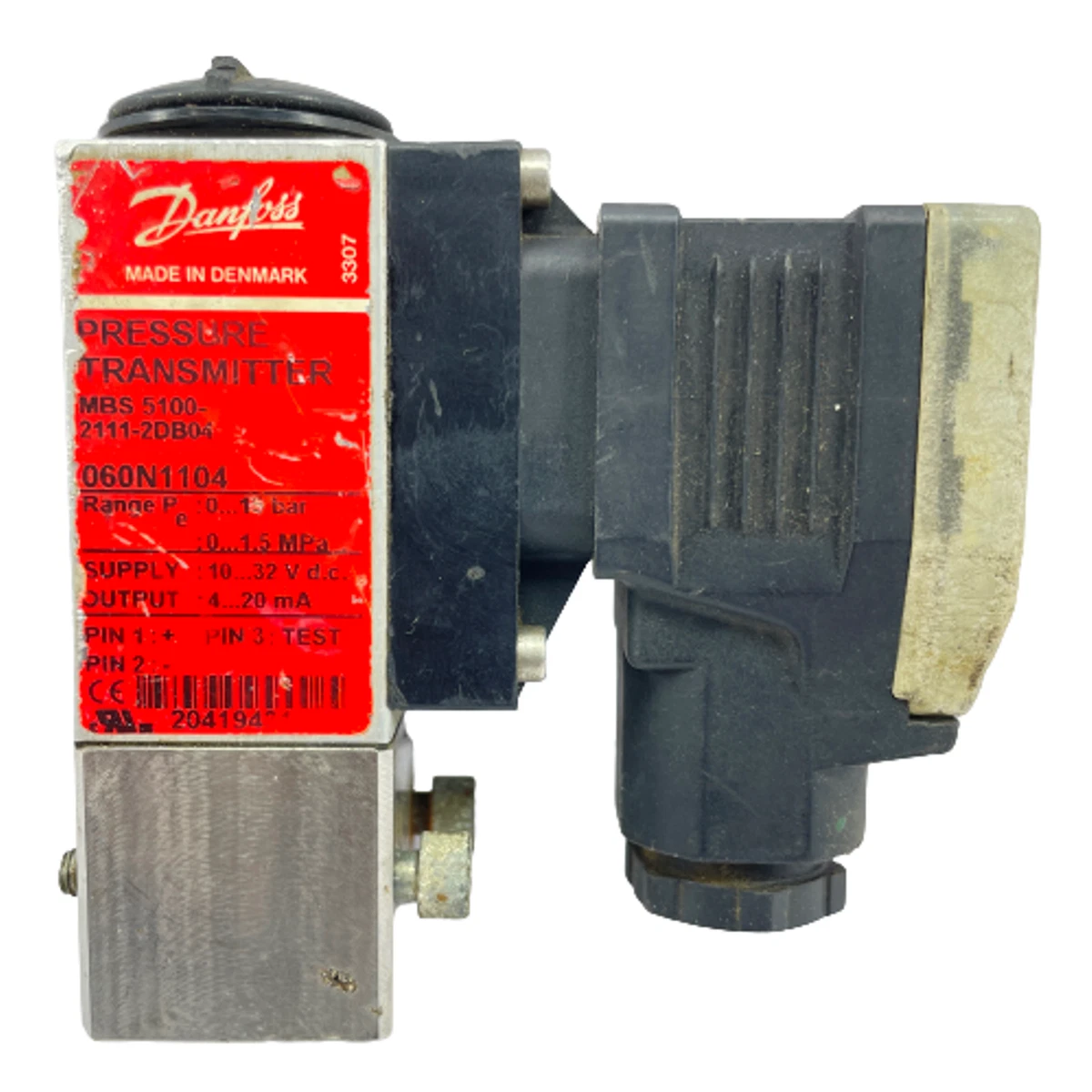 Danfoss 060N1039 PRESSURE TRANSMITTER, MBS 5100, BLOCK, 42% OFF