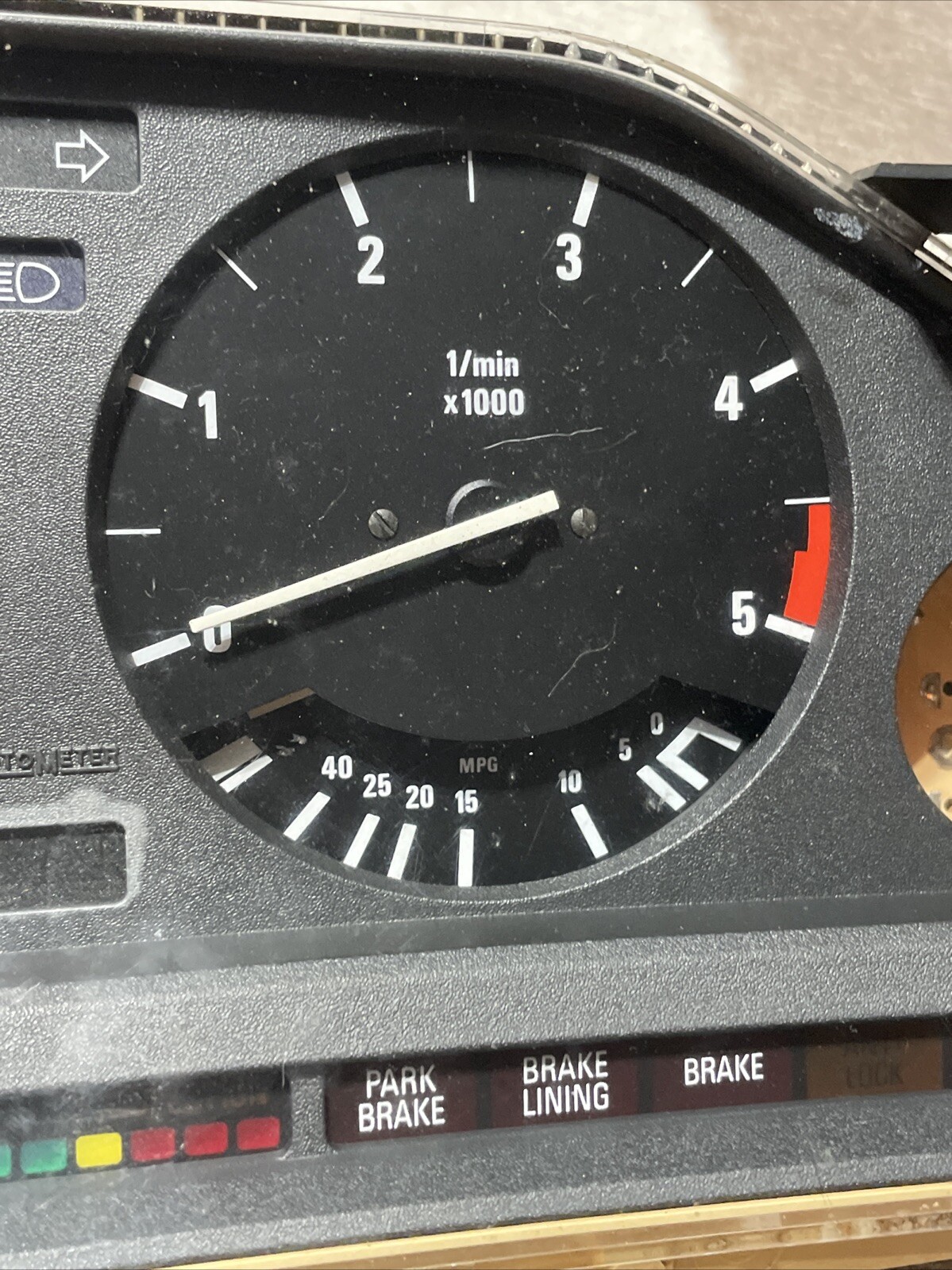 1984-1986 BMW E30 ETA 5K RPM Instrument Cluster 325 325e 325es ...