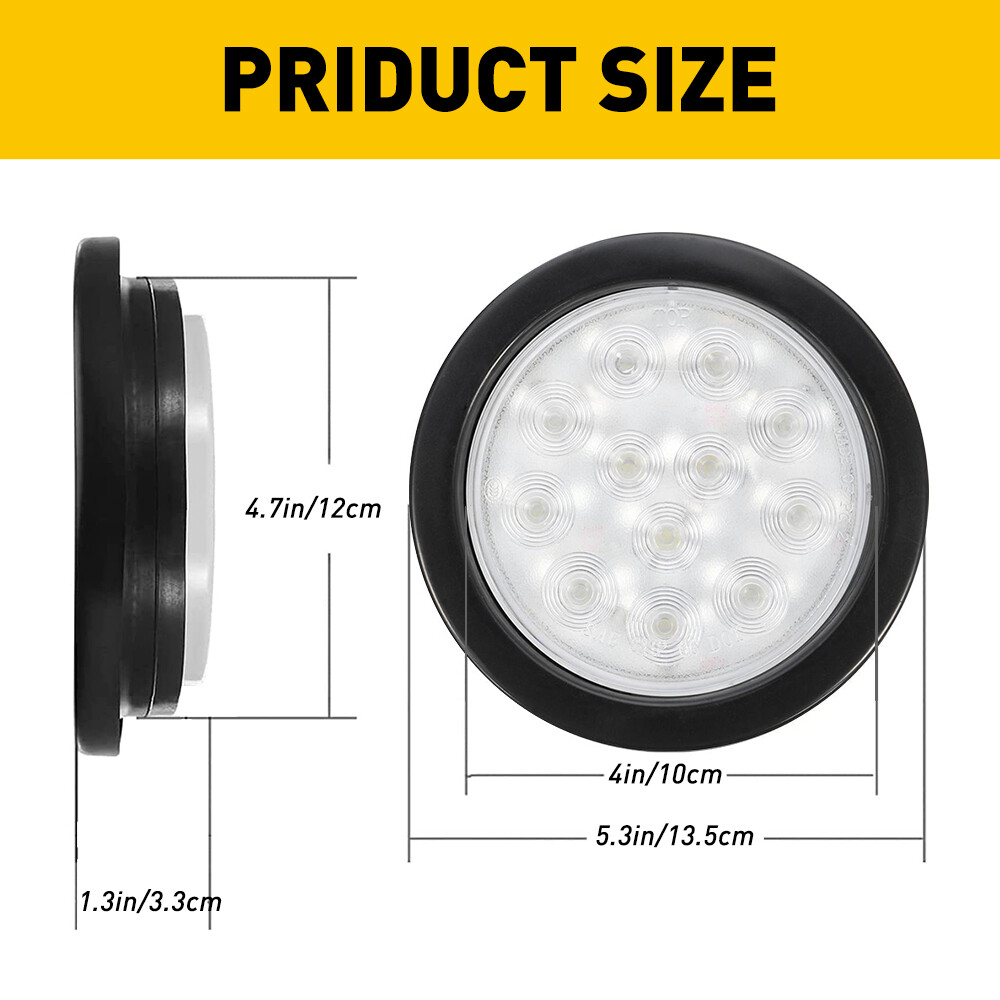 2 5 Inch Round Clear Lens Led Trailer Lights Optronics 2.5" Round