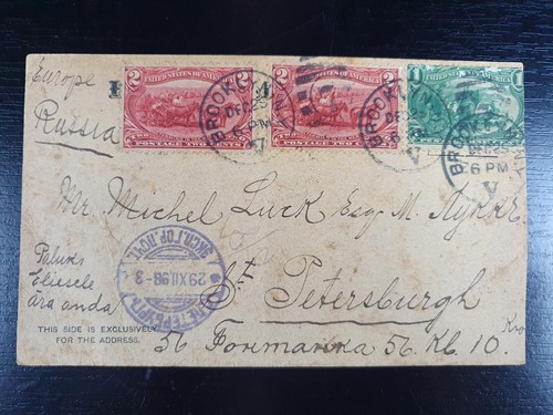 POSTCARD with USA 2x Two Cents and One Cent stamps, old, RARE | eBay
