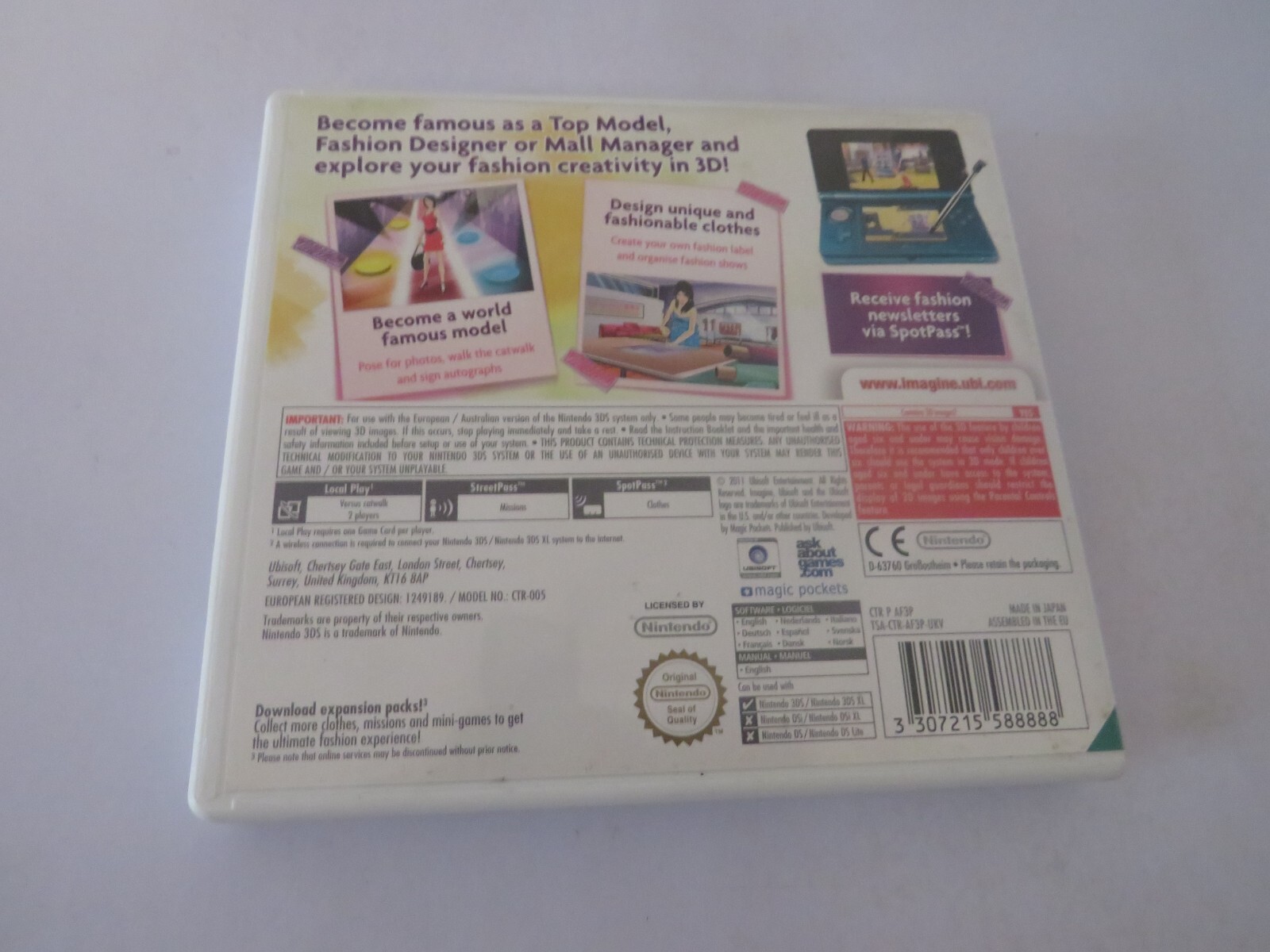 Imagine: Fashion World 3D (Nintendo 3DS, 2012) - European Version for ...