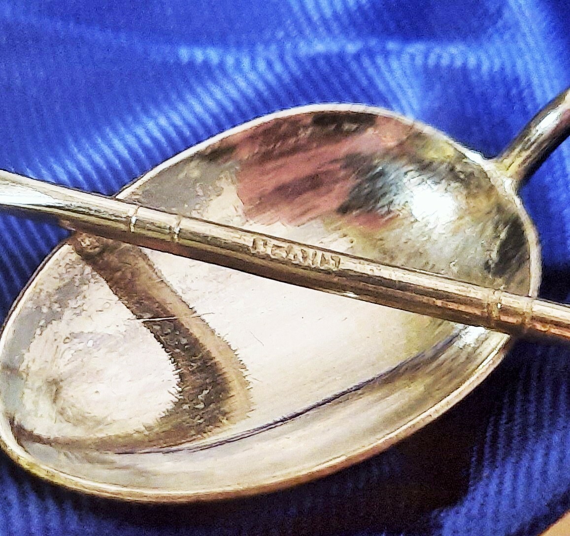 1950 CHINA vtg chinese sterling silver teaspoon hong kong dragon coin ...