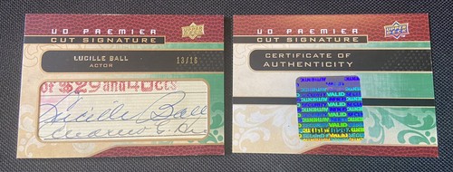 2008 UD Premier LUCILLE BALL AUTO /16 Cut Signature Autograph UDA SP I ...