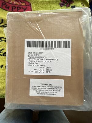 Box of 4 BA-5590 Lithium Sulfur Dioxide Batteries, mfg 2017 Unopened ...