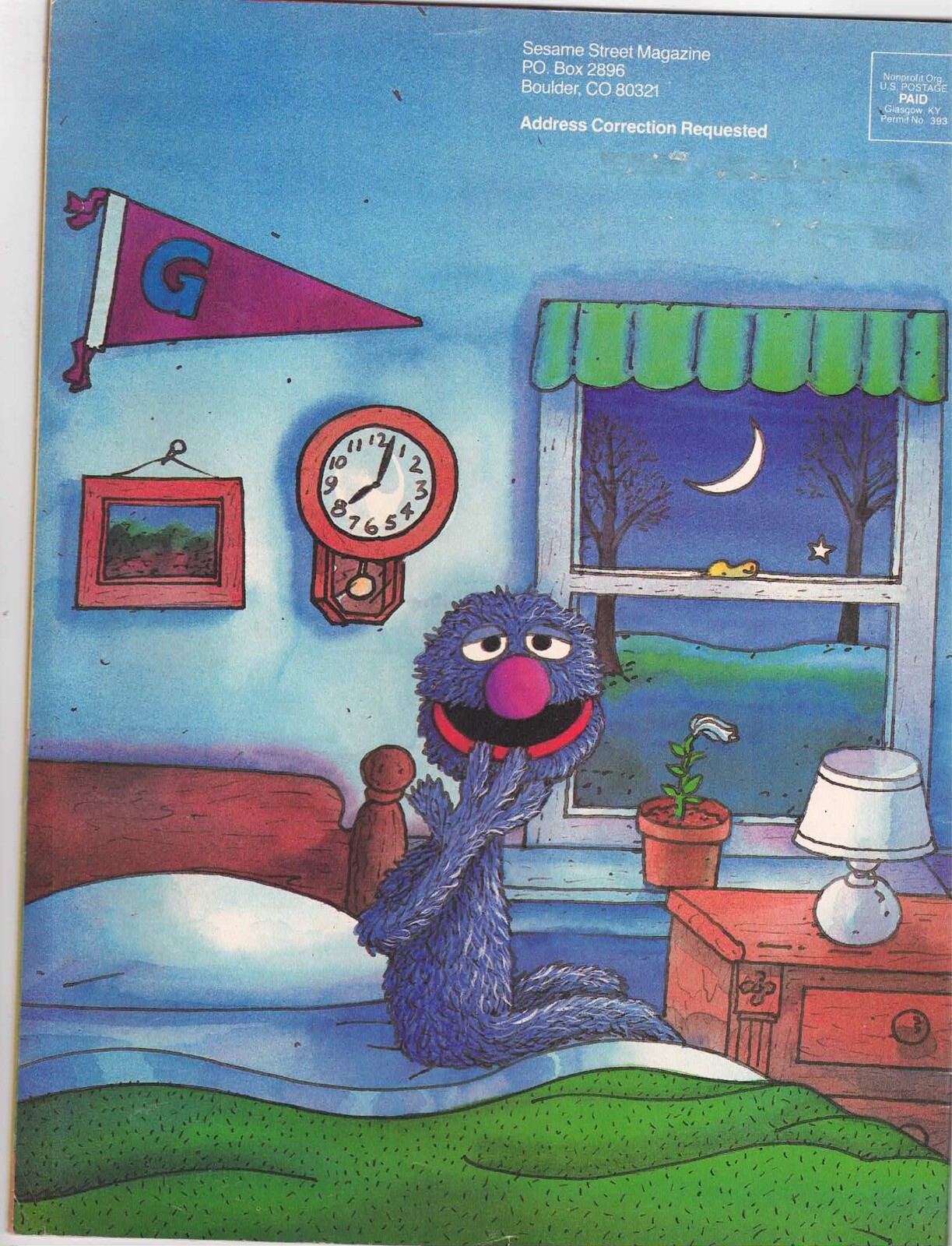 SESAME STREET MAGAZINE Grover February 1983 Vintage CTW Children's Ice ...