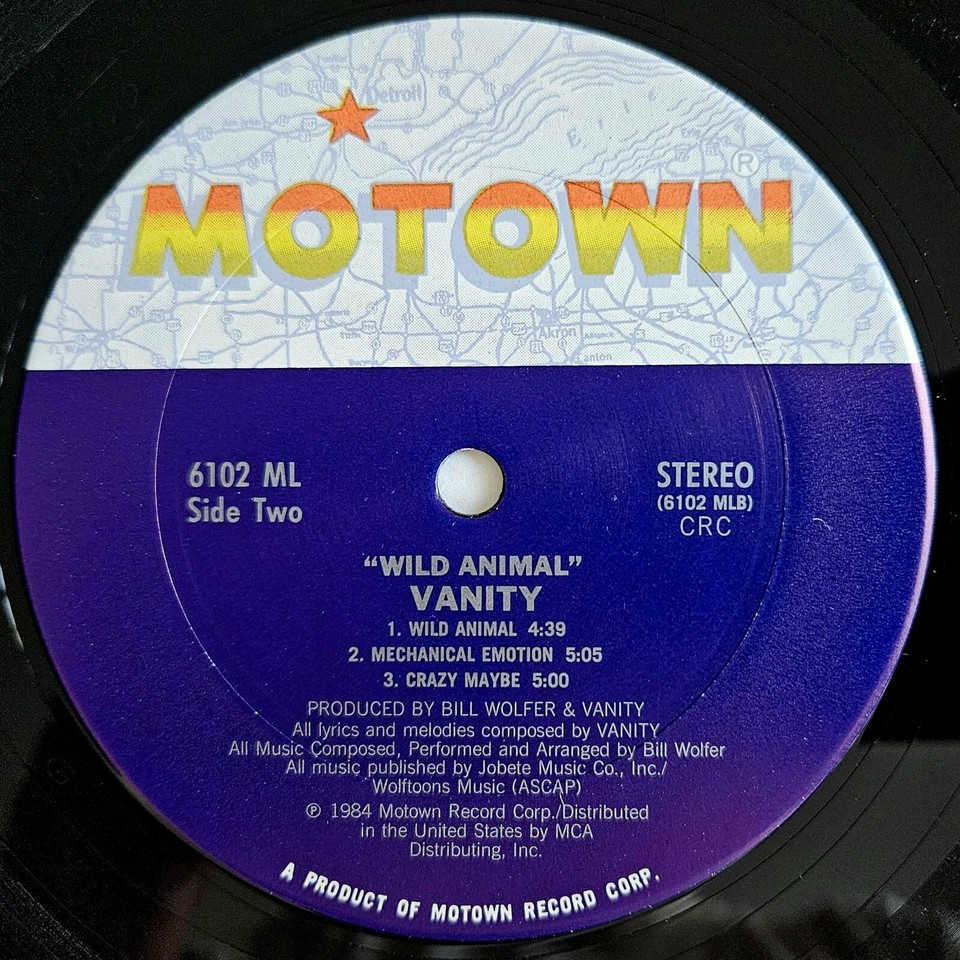 CONTEMPORARY R&B - VANITY - WILD ANIMAL LP - COLUMBIA HOUSE RECORD CLUB ...
