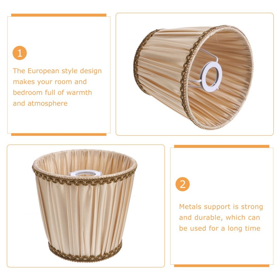 European Style Lamp Shade Table Lamp Dust Cover Canvas Iron Material ...