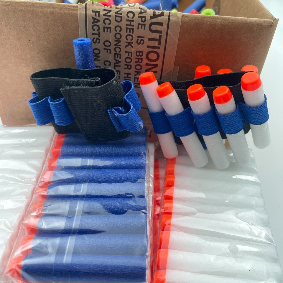 Nerf Gun Lot Of New and Used, Nerf Bullets, Mega Darts. Great Condition ...