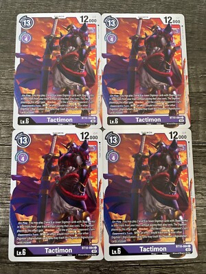 x4 Tactimon BT10-084 C Playset Digimon TCG Xros Encounter | eBay