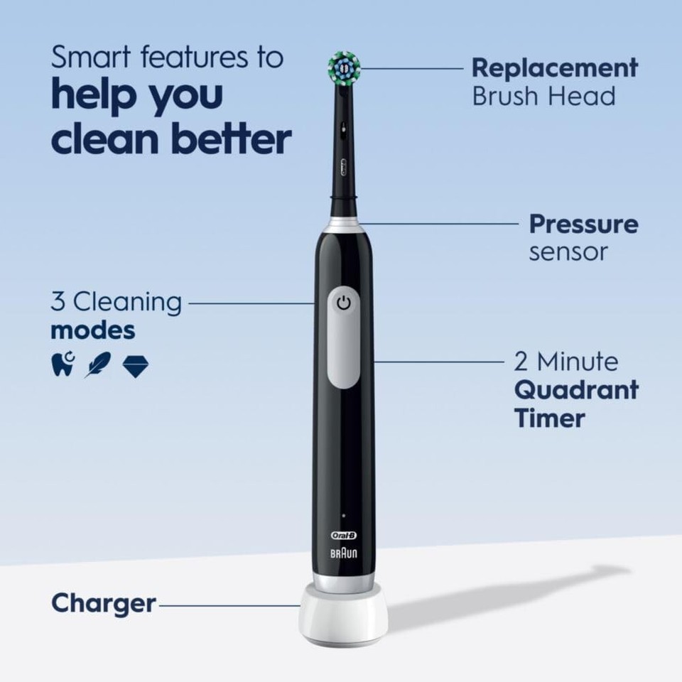 Oral-B Pro Crossaction 1000 Rechargeable Electric Toothbrush ...