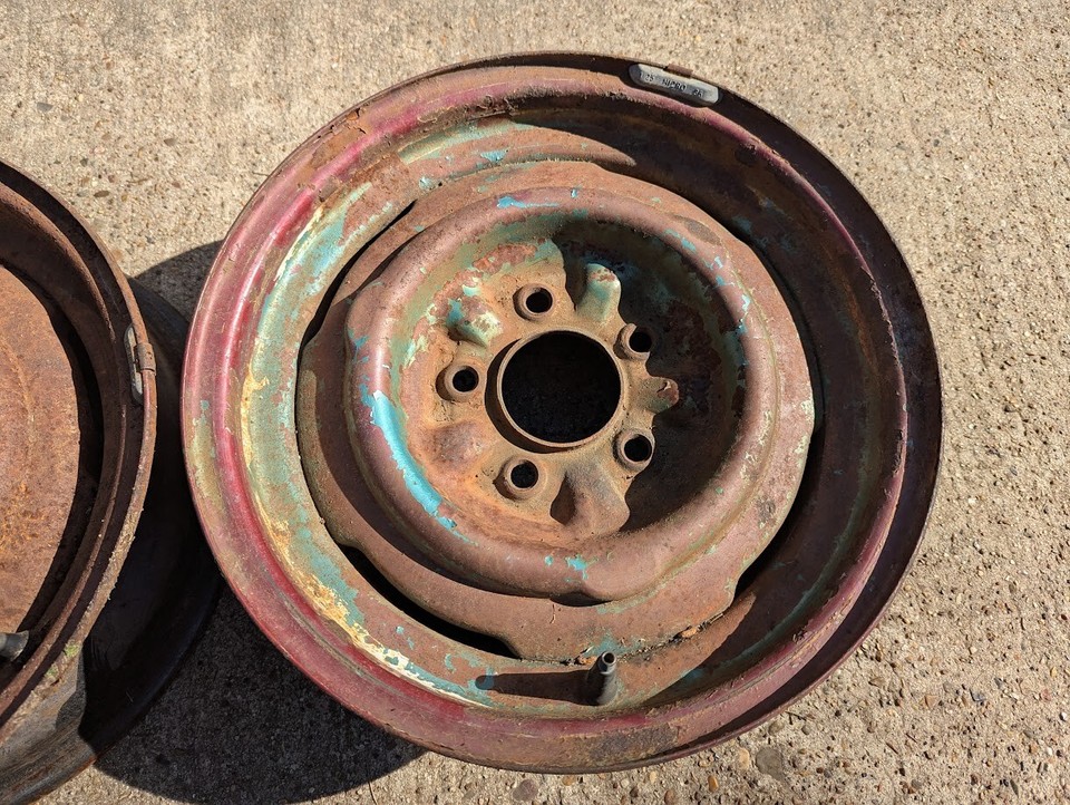 OEM 1955 Chevrolet Belair 15" X 6" Steel Wheels NICE 1955-57 5x4.75 | eBay