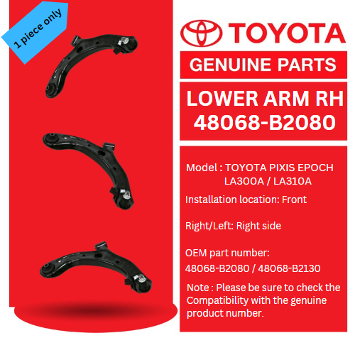 GENUINE TOYOTA LOWER ARM RH PIXIS EPOCH LA300A/LA310 - 48068-B2080 ...
