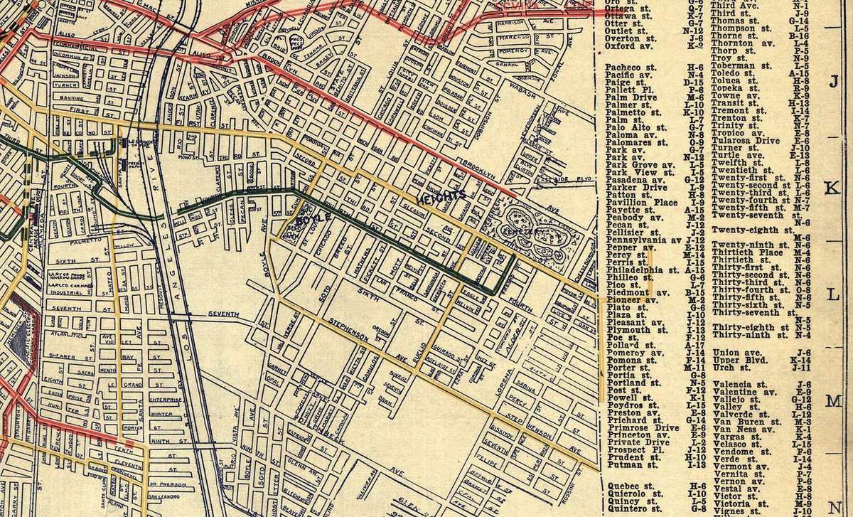 Old Train Maps Los Angeles