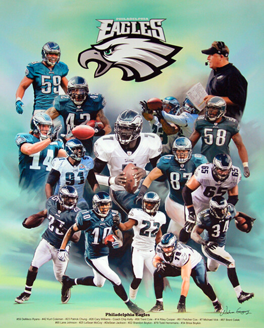 Philadelphia Eagles 2013 Poster Philadelphia Eagles Sketch Drawing Art