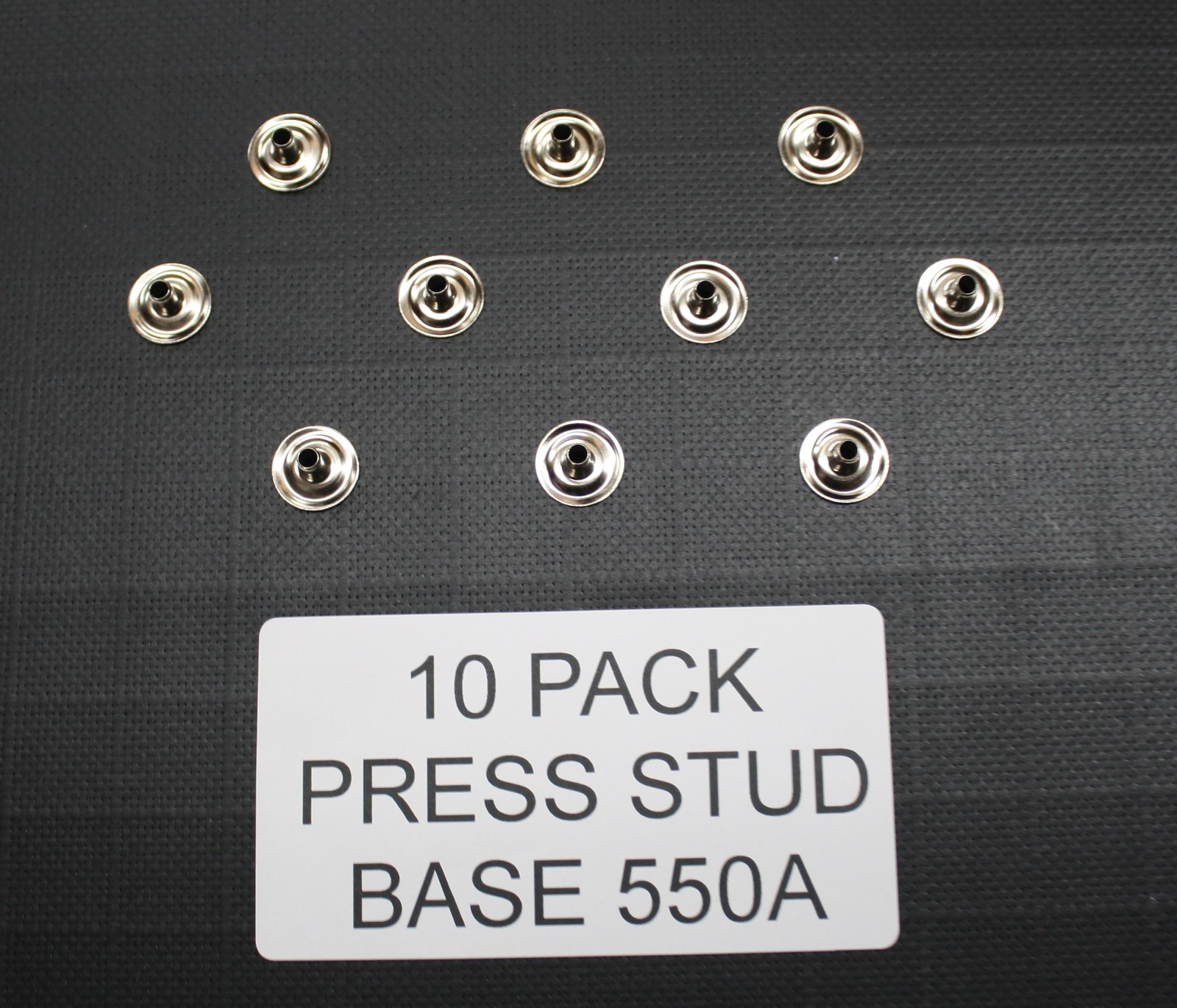 10 Pack PRESS STUD BASES 550a NICKEL PLATED for Bunjis or 550 studs ...