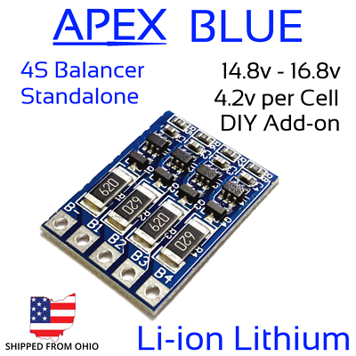 4S 16.8v Balance Board 3.7v/4.2v Li-ion Lithium Battery Standalone BMS ...