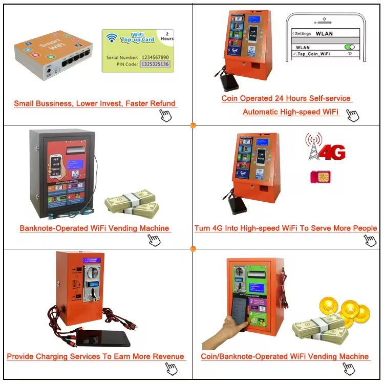 Coin-Operated Wi-Fi Vending Machine | Steel Plate Proof, Dual-Band ...