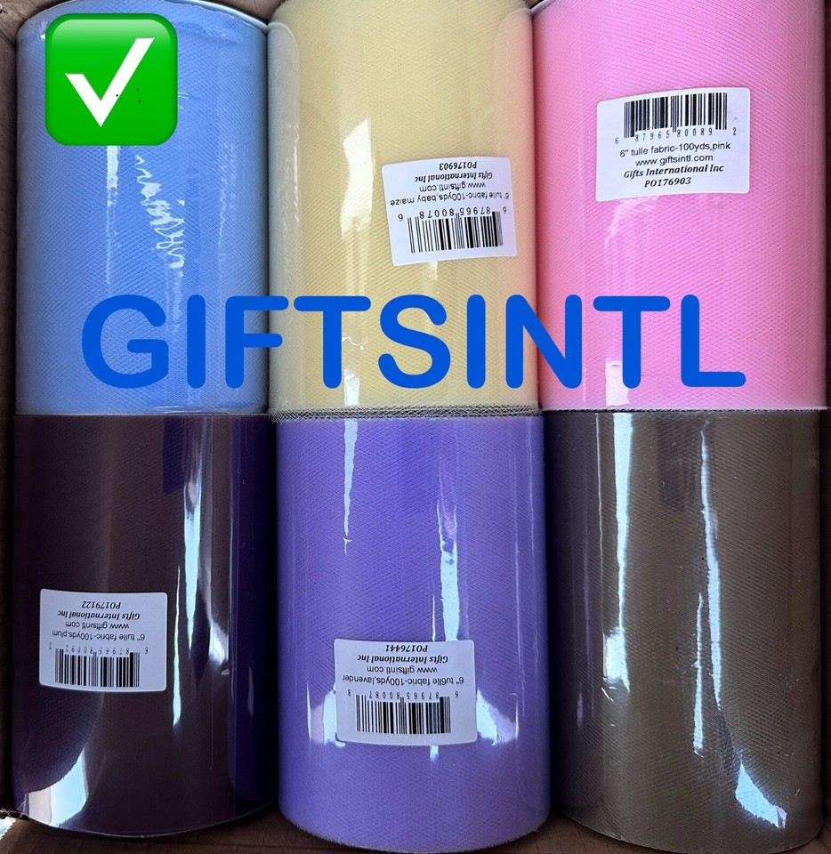 28 Rolls 6 Inch by 100 Yards Tulle Fabric for Tutus Wedding (total 2800 ...