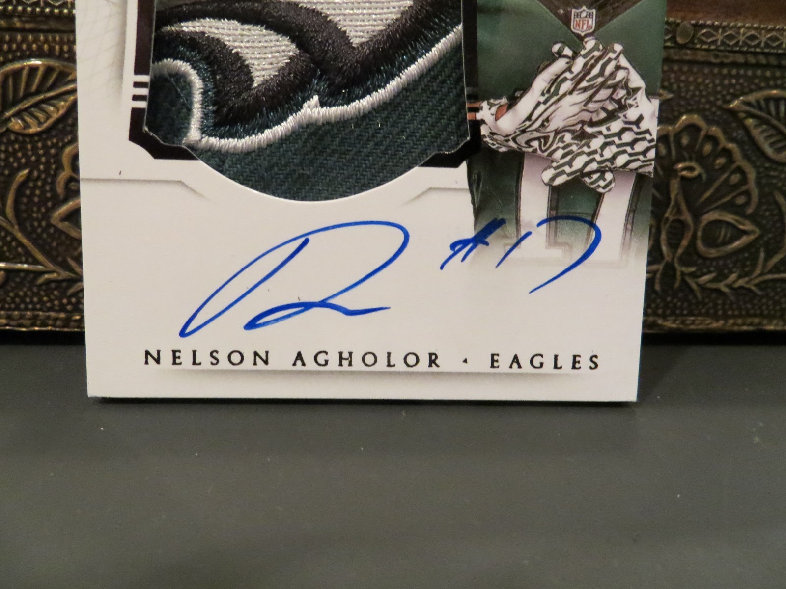 National Treasures Rookie Hats Off Autograph Eagles Nelson Agholor 6/6 ...