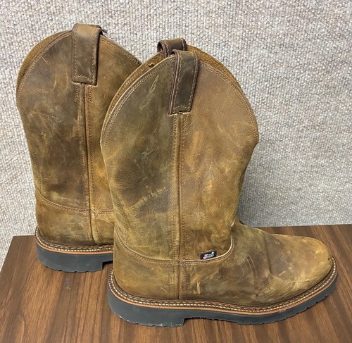 JUSTIN Work Boots 4440 Men’s Size 9D J-MAX Blueprint 11" Gaucho Tan ...
