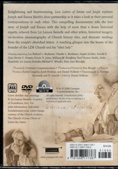 Love Letters of Joseph and Emma (DVD, 2008) (LDS Joseph Smith) NEW ...