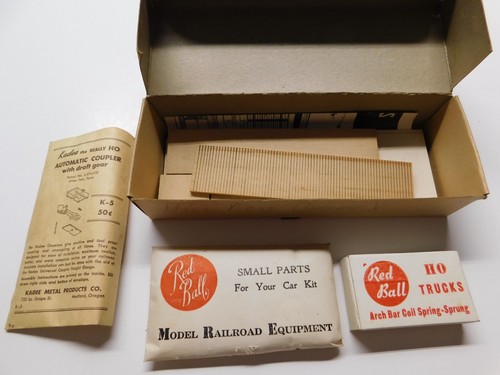 HO SCALE VINTAGE RED BALL HILLS BROS COFFEE H.B.C.X. BOX CAR MODEL ...