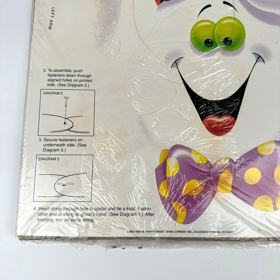 Vintage 1992 Current Halloween Party Ghost Hanging Decoration Kit ...