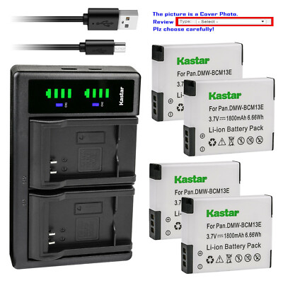 Kastar Battery LTD2 Charger for DMW-BCM13 DMW-BCM13E & Panasonic Lumix ...