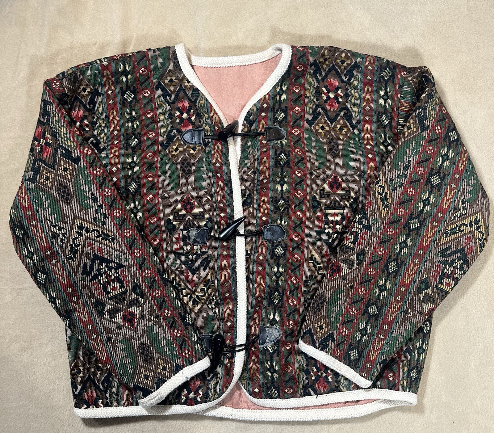 Vintage Quilted Jacket Boho 1990s Eclectic Festival … - Gem