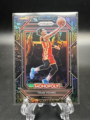 2023 Monopoly Prizm Trae Young Black Icons Parallel SSP Atlanta Hawks ...
