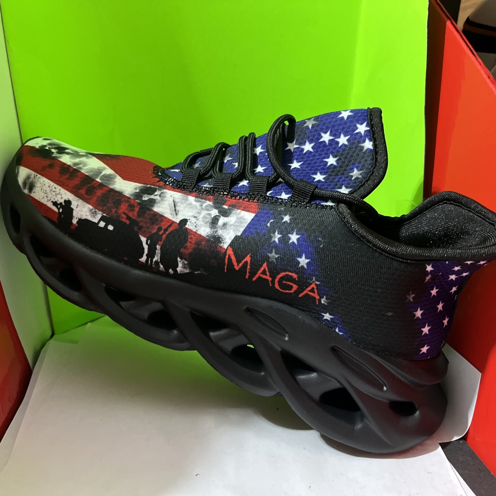 Maga Trump Lightweight Breathable Athletic Running Shoes Stars ...