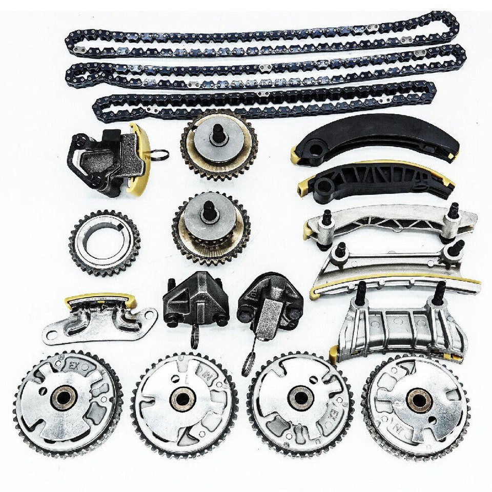 COMPLETE KIT TIMING CHAIN+ 4VVT CAM PHASER INT& EXH for 3.0 3.6L ...