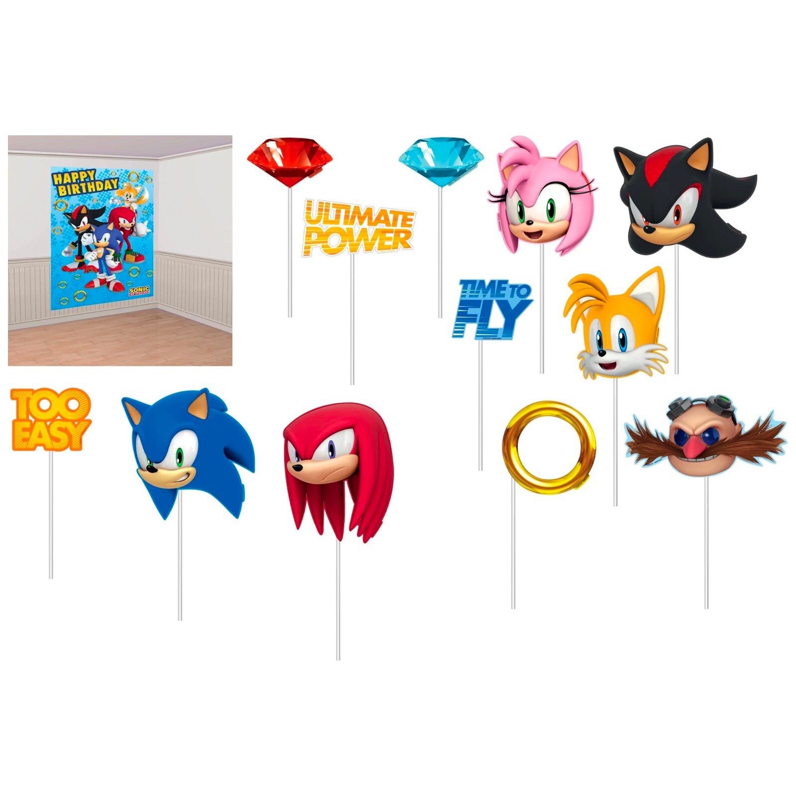 Sonic Party Supplies SCENE SETTER Wall Decorating Kit | eBay Australia