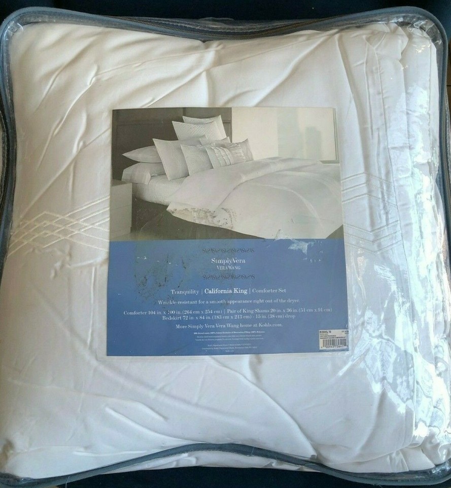 Simply VERA WANG Tranquility CAL KING Comforter Set 4-pc w/Shams ...