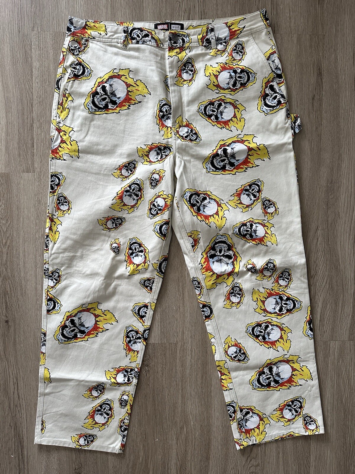 HUF x Marvel Ghost Rider Painter Pant White SOLD OUT … - Gem