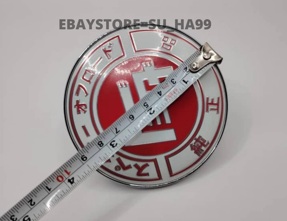 JDM TEQ Sport Car Grille Emblem Decal Japan Badge Logo Sticker Red 9cm ...