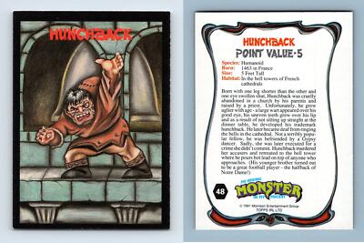 Hunchback #48 Monster In My Pocket 1991 Topps Trading Card | eBay
