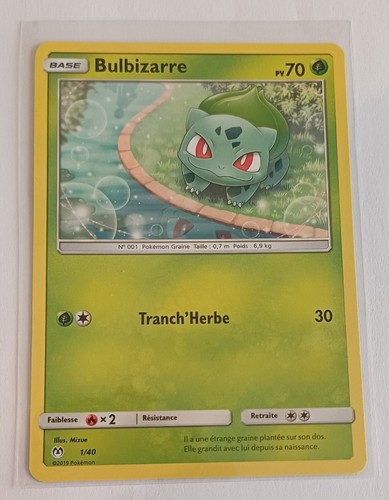 Carte Card Pokémon 1/40 BULBIZARRE - carte normale - MC DONALD'S 2019 ...