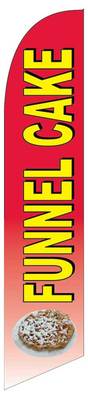 FUNNEL CAKE Banner Flag Sign Only Custom Designed Advertising Swooper ...