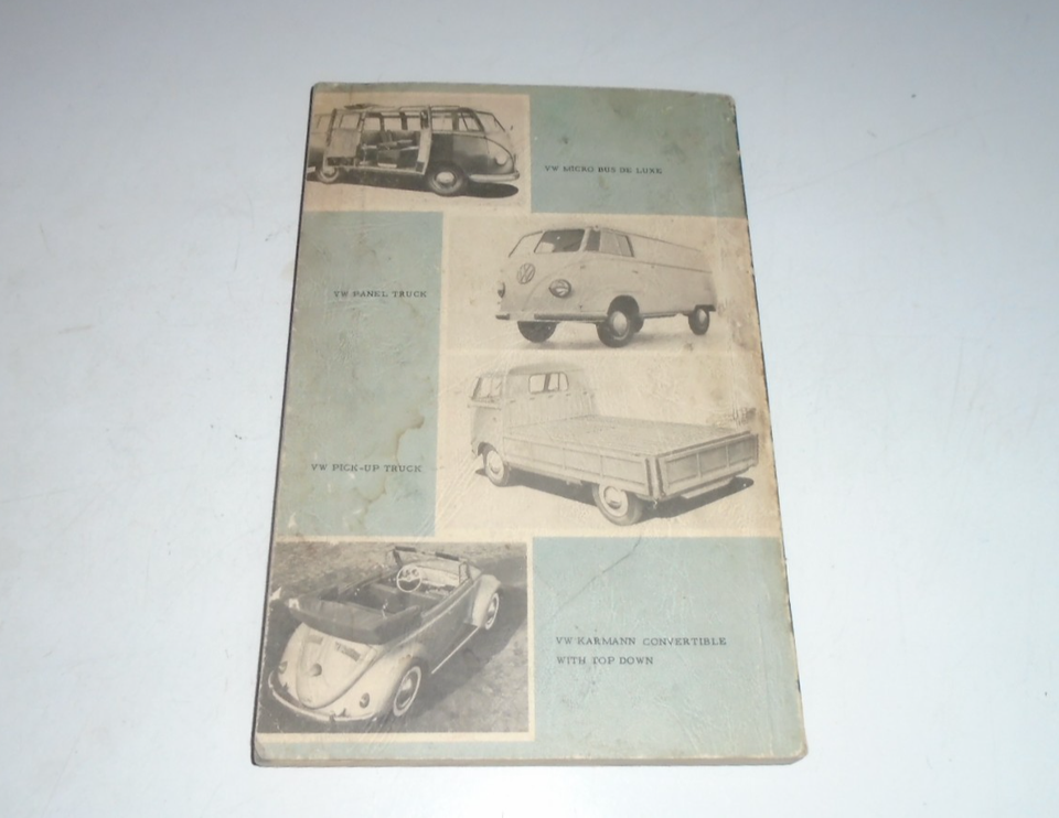 Vintage VW Volkswagen Bug Beetle Complete Owners Handbook Repair ...